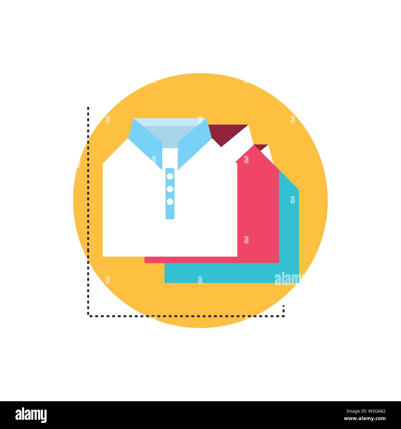 Folded shirts Stock Vector Images - Alamy