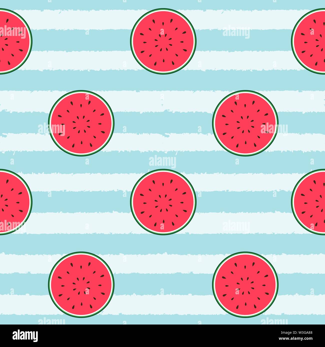 Seamless Pattern Background with Watermelon. Vector Illustration Stock ...