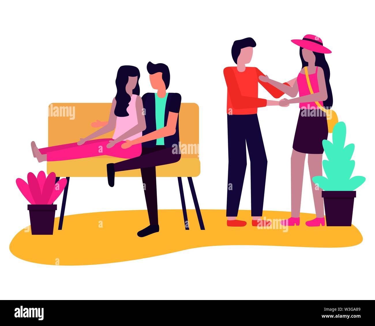 couple romantic love flat design Stock Vector Image & Art - Alamy