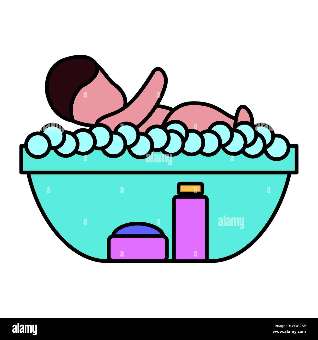 Portrait with splash of water Stock Vector Images - Alamy