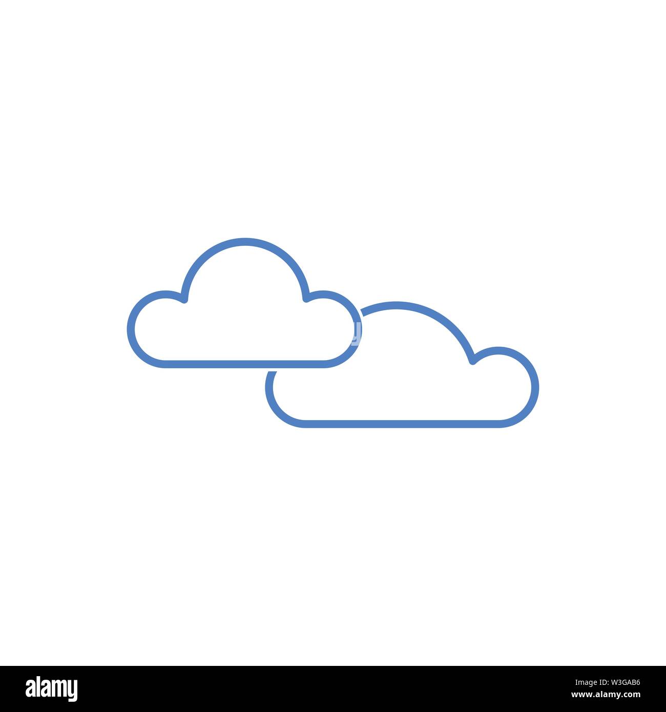 clouds weather icon isolated on white background. Vector Stock Vector ...