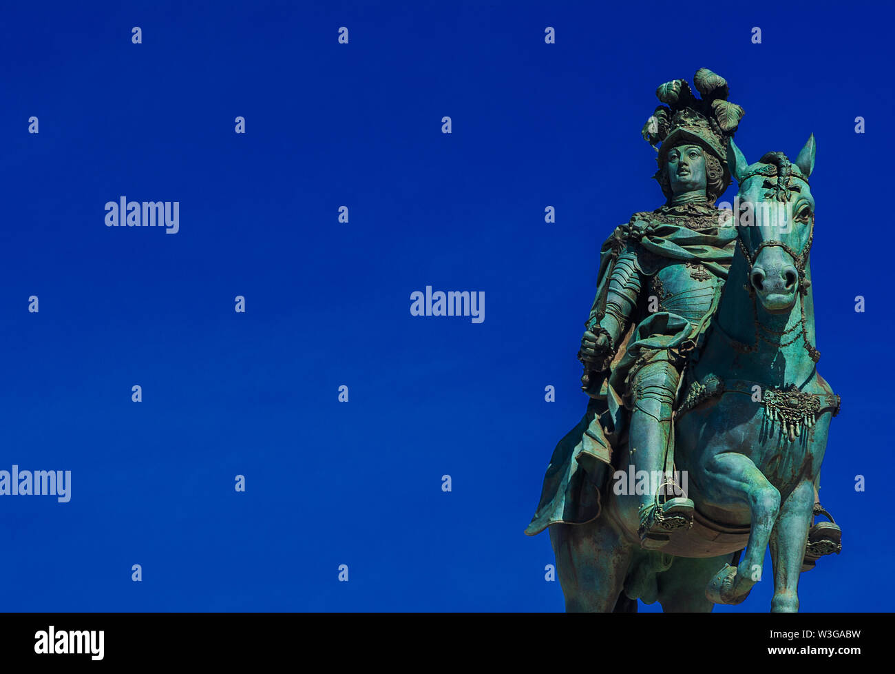 King Jose I of Portugal, bronze statue erected in 1775 in the center of ...