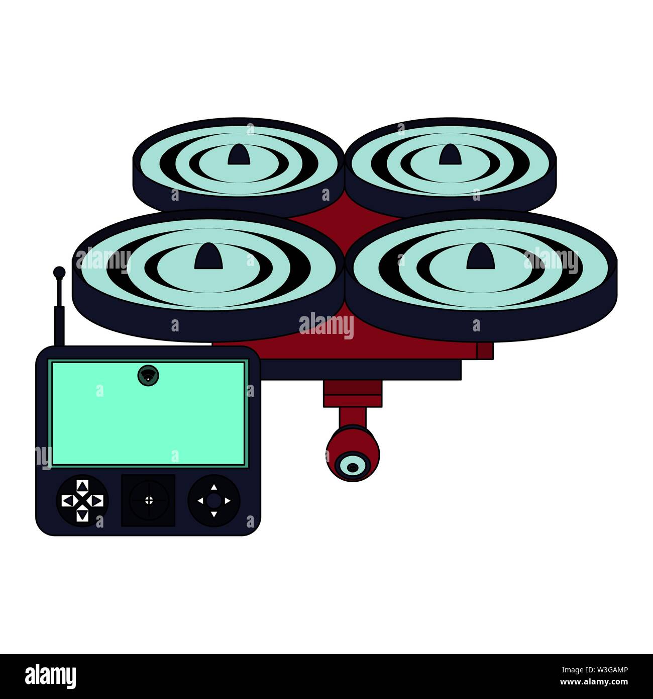 air drone remote control cartoon Stock Vector Image & Art - Alamy