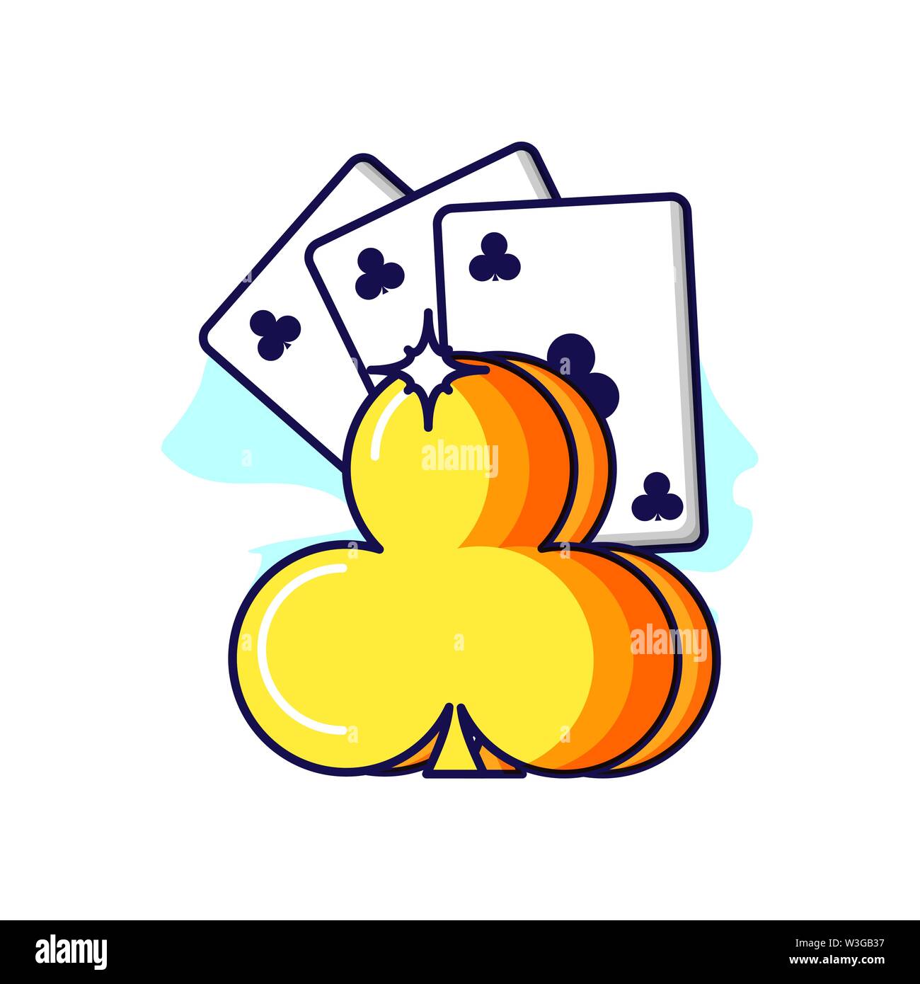 poker casino game cards with clover symbol vector illustration design ...