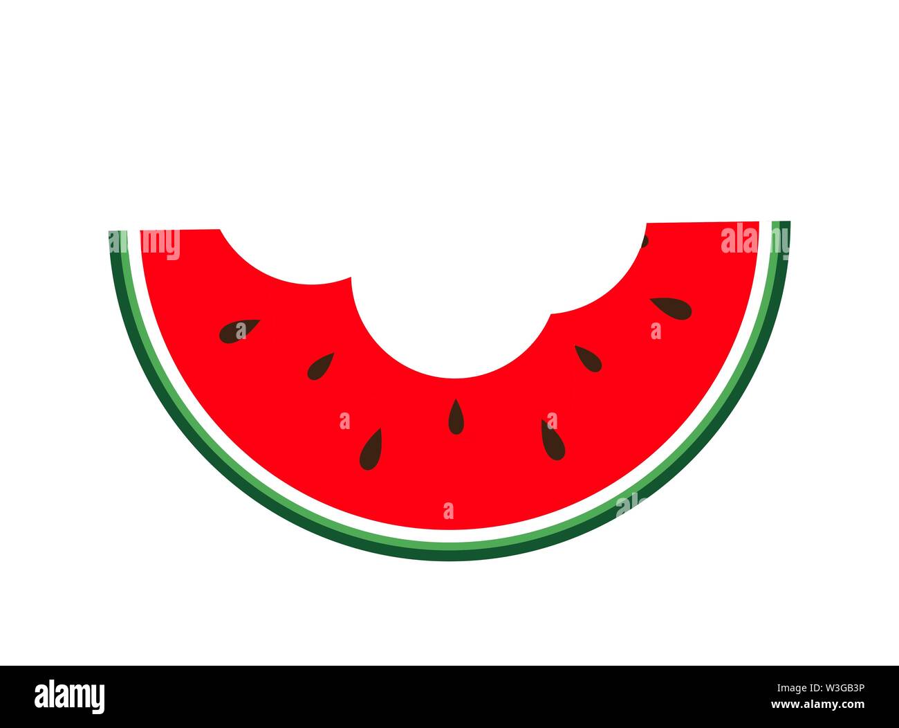 Watermelon Icon. Vector Illustration Stock Vector Image & Art - Alamy