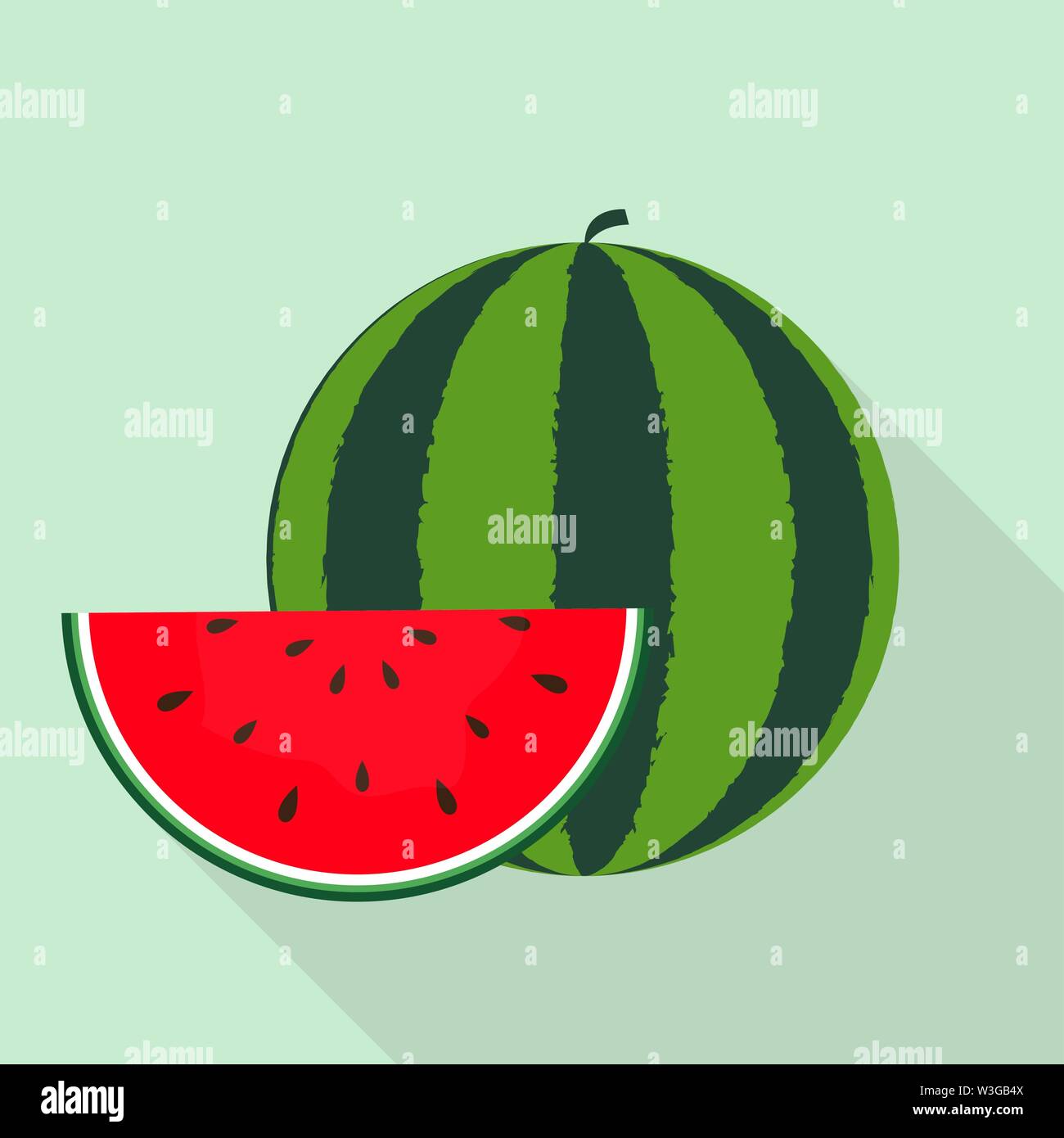Watermelon Icon. Vector Illustration Stock Vector Image & Art - Alamy
