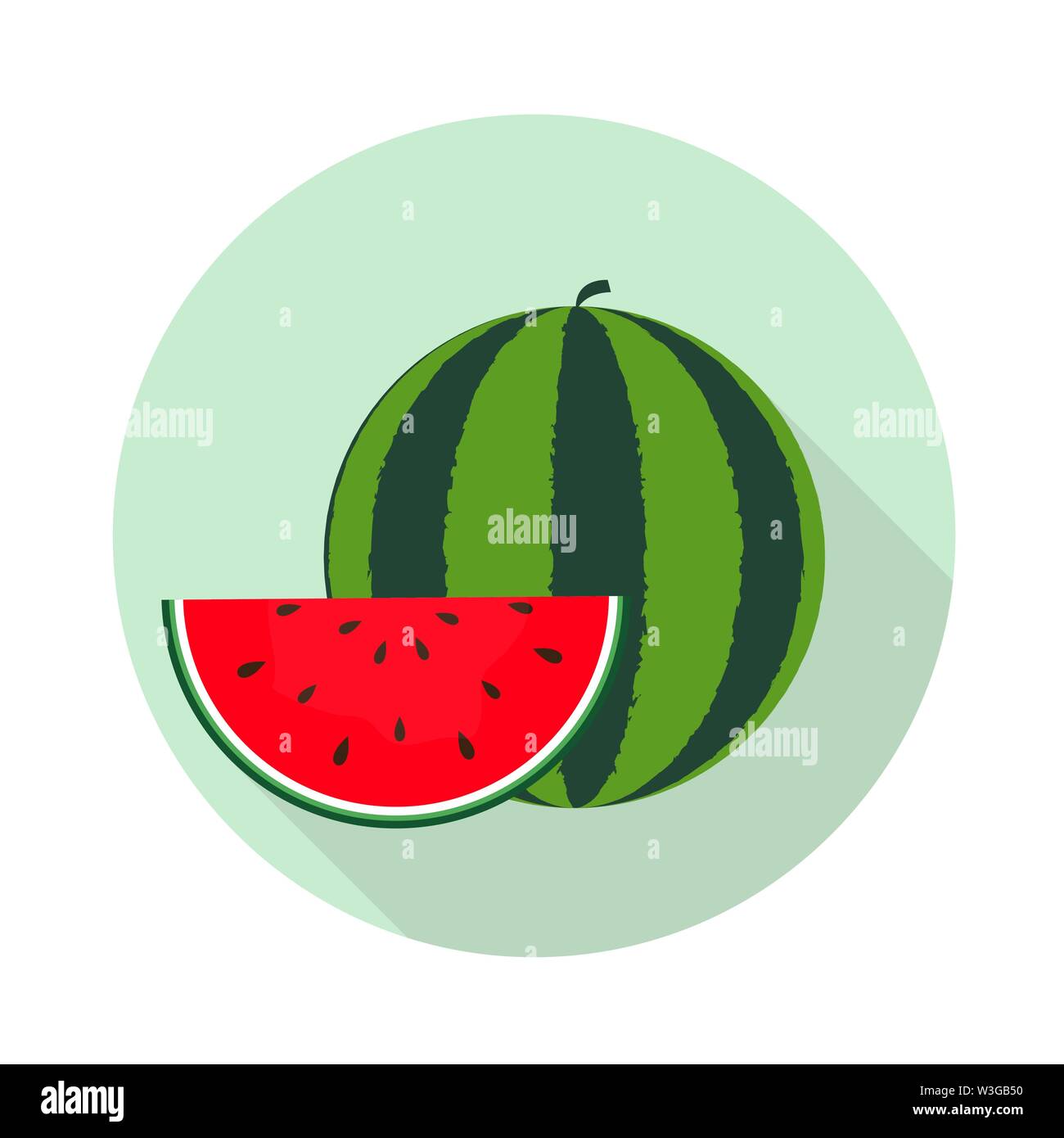 Watermelon Icon. Vector Illustration Stock Vector Image & Art - Alamy