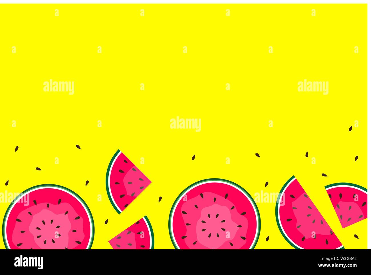 Abstract Summer Background with Watermelon. Vector Illustration Stock ...