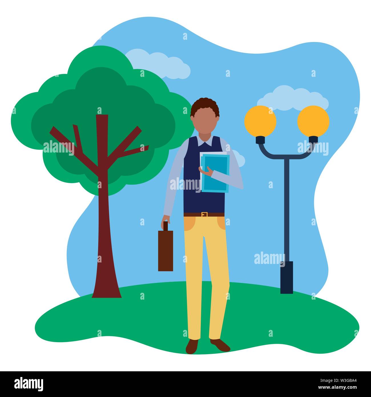 Man standing in grass Cut Out Stock Images & Pictures - Alamy