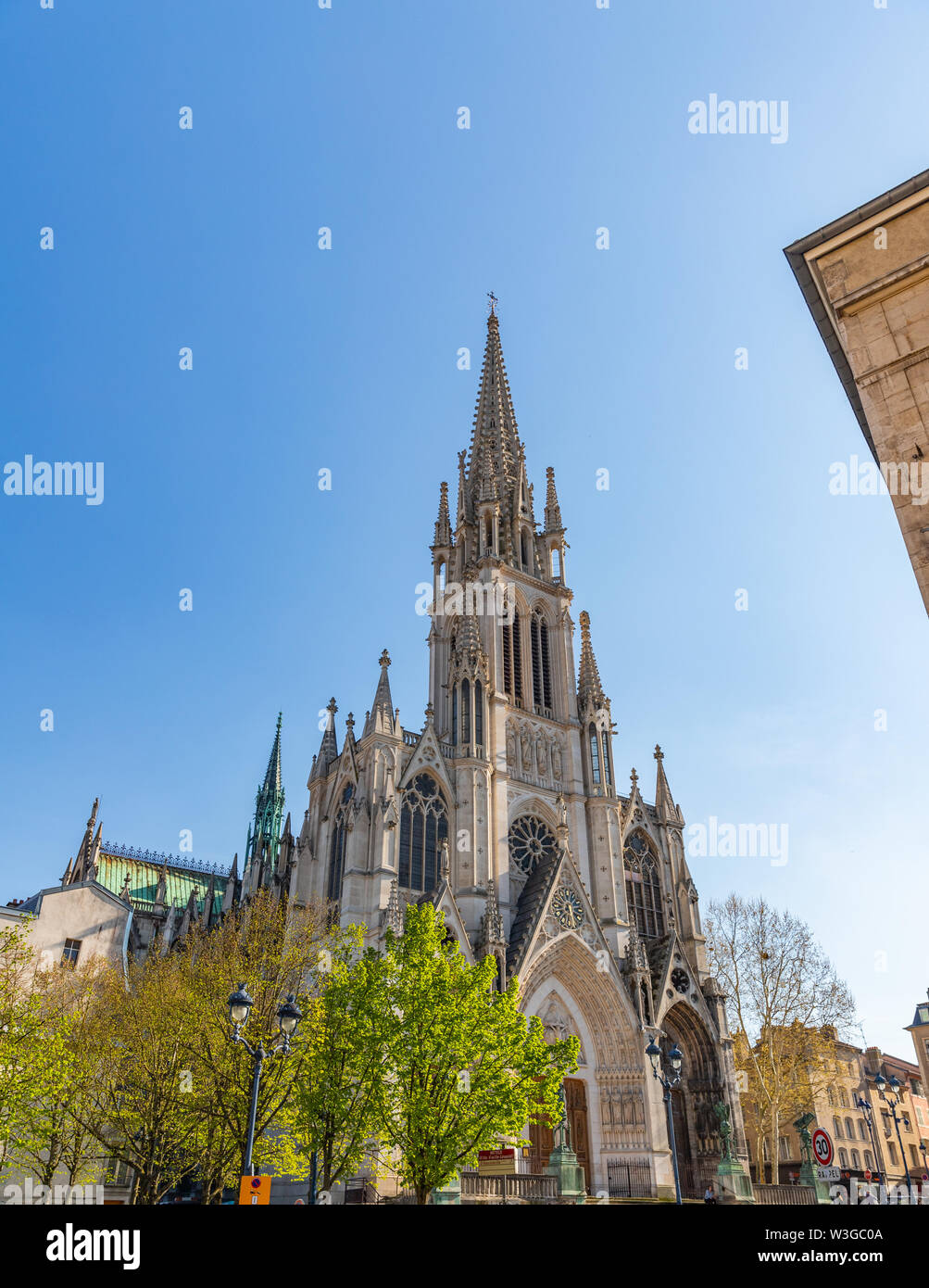 Towers of Saint Epvre Basilica in Nancy, France Stock Photo - Alamy