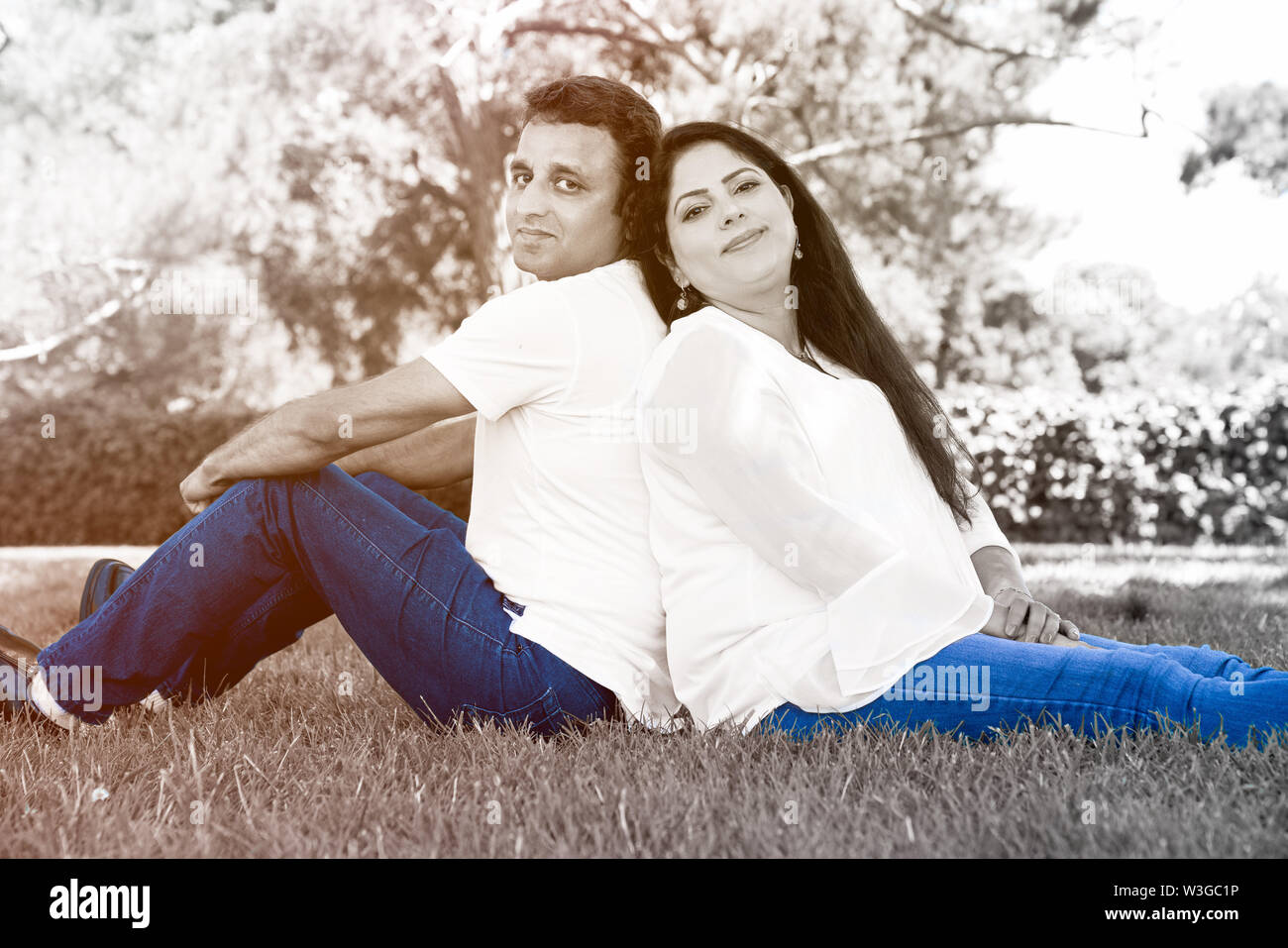 Happy Husband And Wife Stock Photo - Alamy