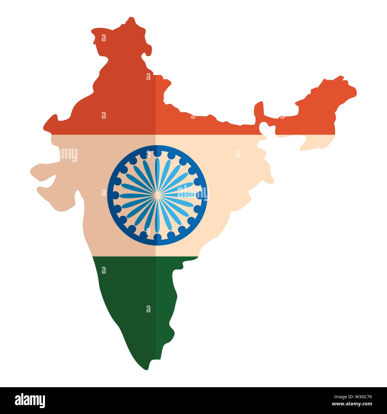 map with indian flag independence day Stock Vector Image & Art - Alamy