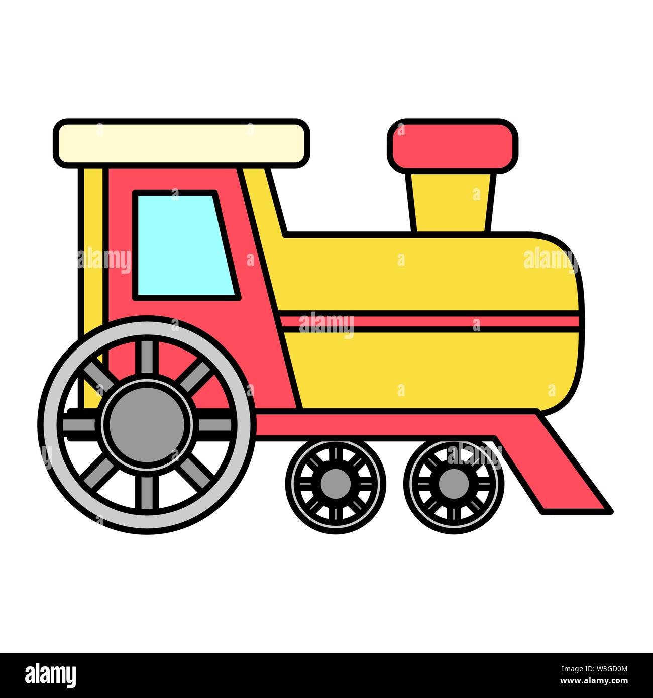 cute train toy isolated icon Stock Vector Image & Art - Alamy