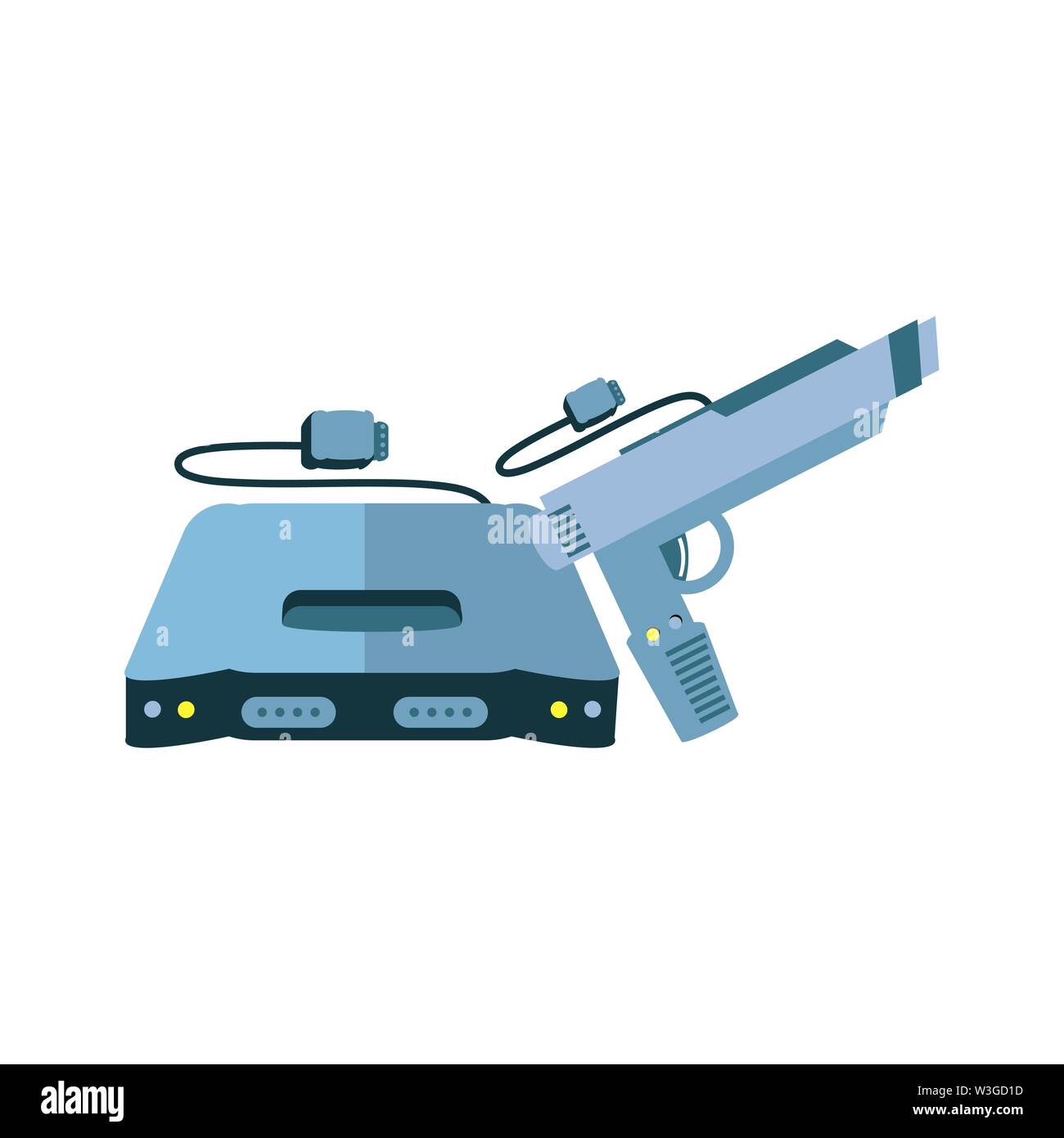 retro video game console with gun vector illustration design Stock ...