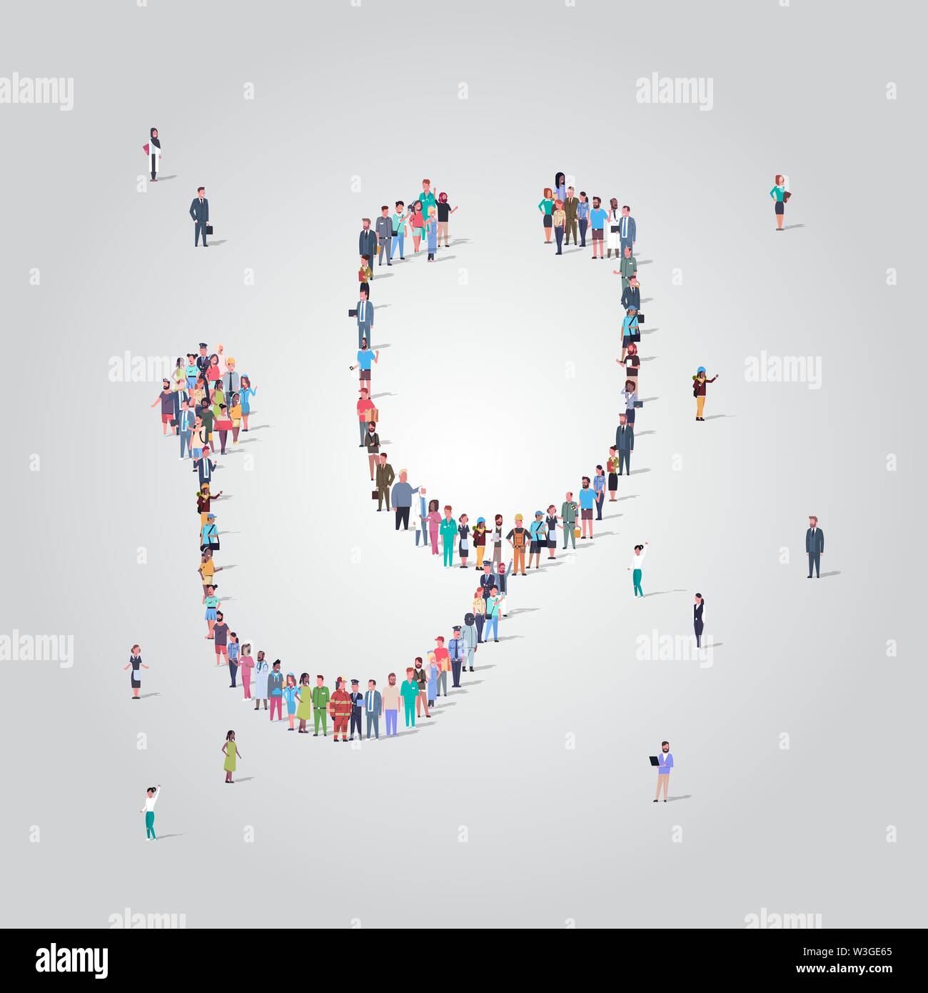 Medicine togetherness Stock Vector Images - Alamy