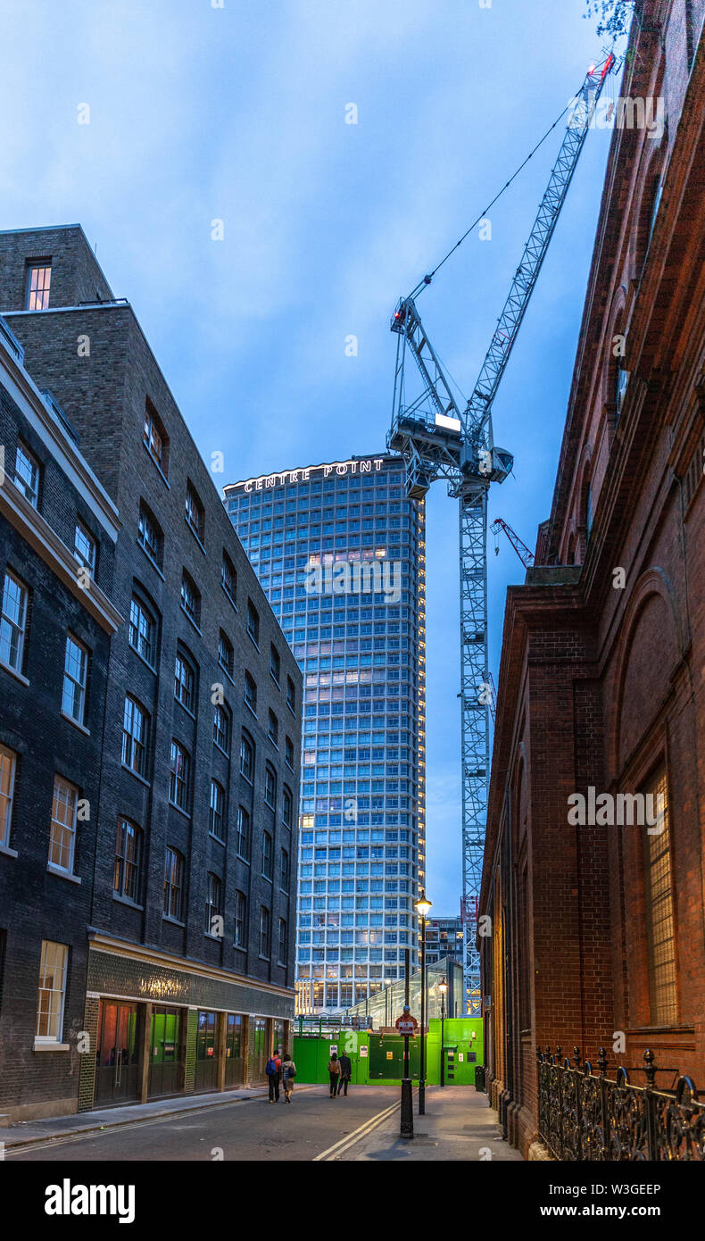 The Centre Point building seen in the background of a building site ...