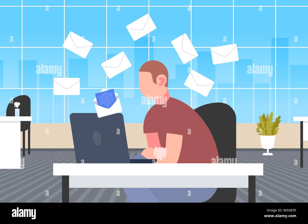 Laptop document sitting portrait Stock Vector Images - Alamy
