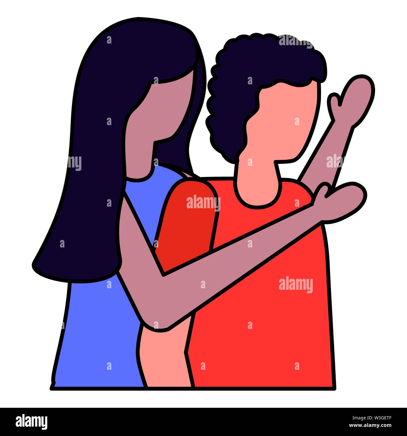 couple romantic love flat design Stock Vector Image & Art - Alamy