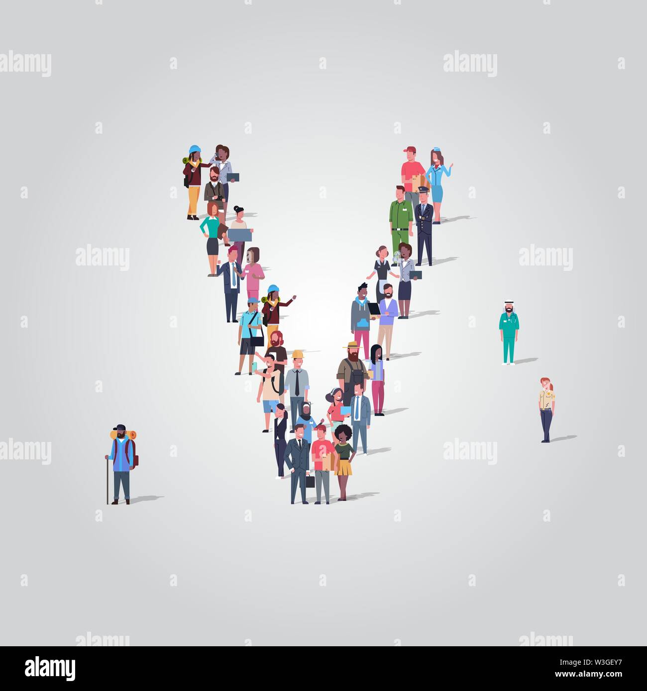 Gathered together in shape of Stock Vector Images - Alamy