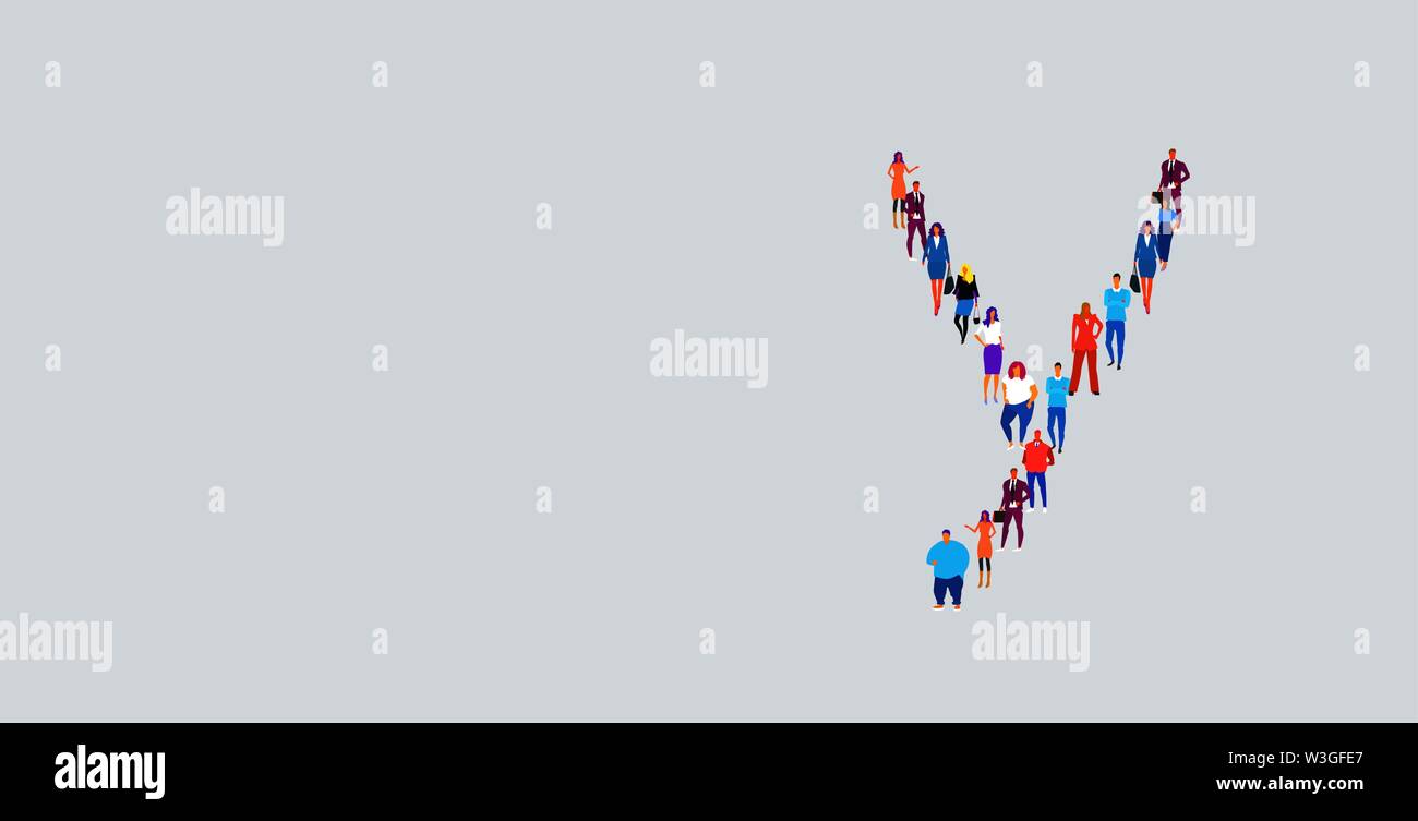 business people crowd forming shape letter Y different men women ... business people crowd forming shape letter Y different men women ...