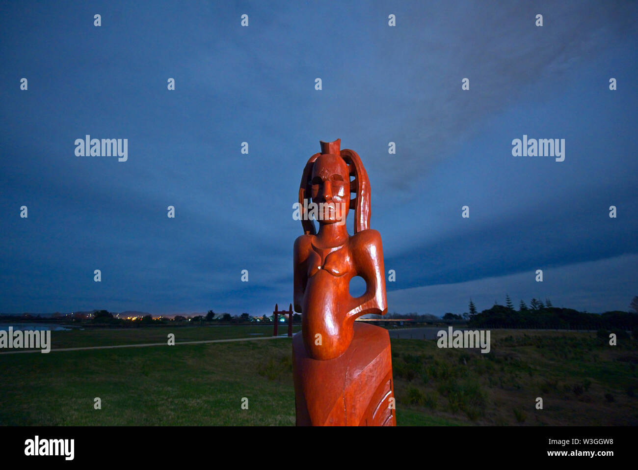 Compass central stone by the Maori in New Zealand Stock Photo - Alamy