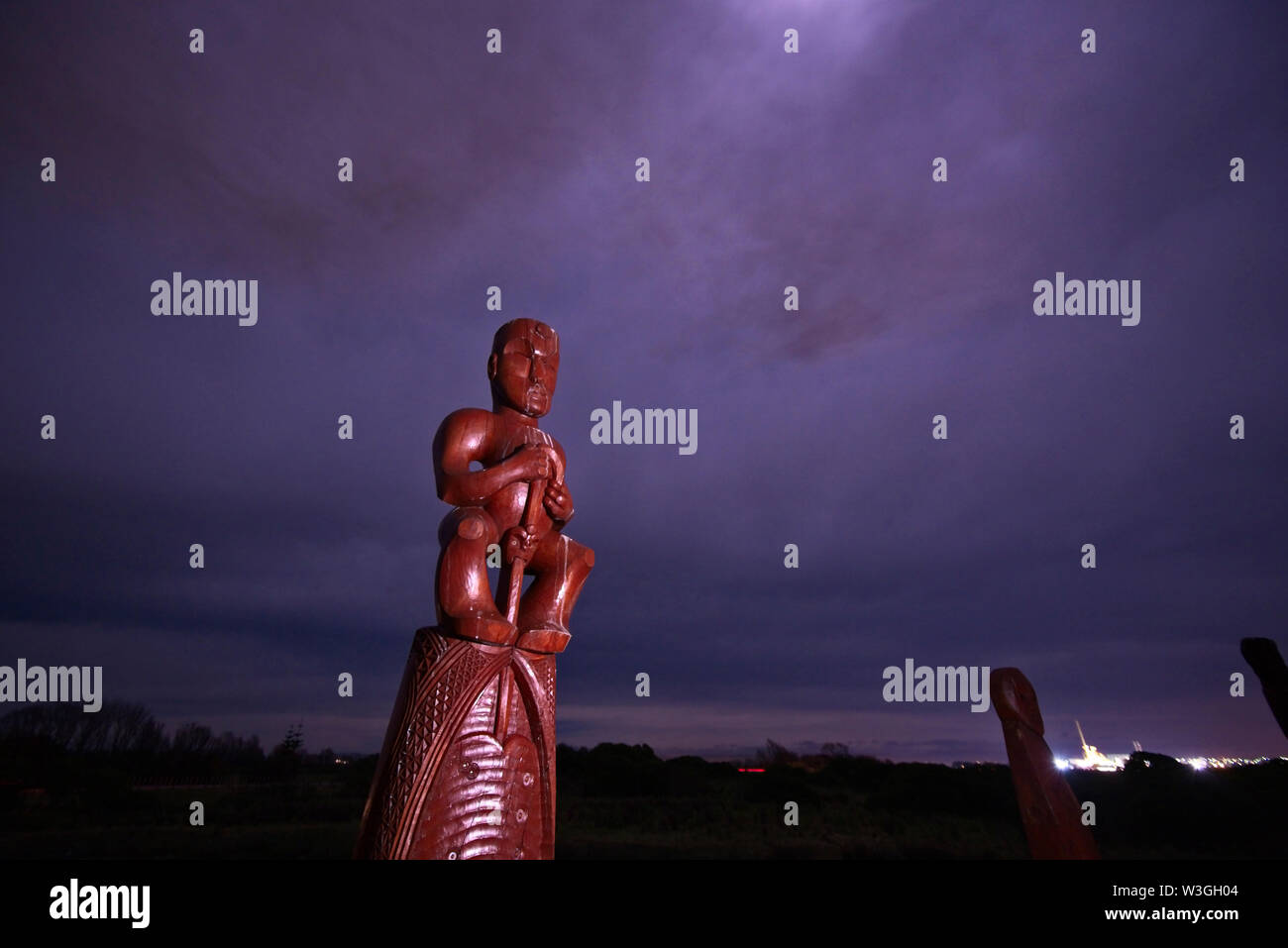Compass central stone by the Maori in New Zealand Stock Photo - Alamy
