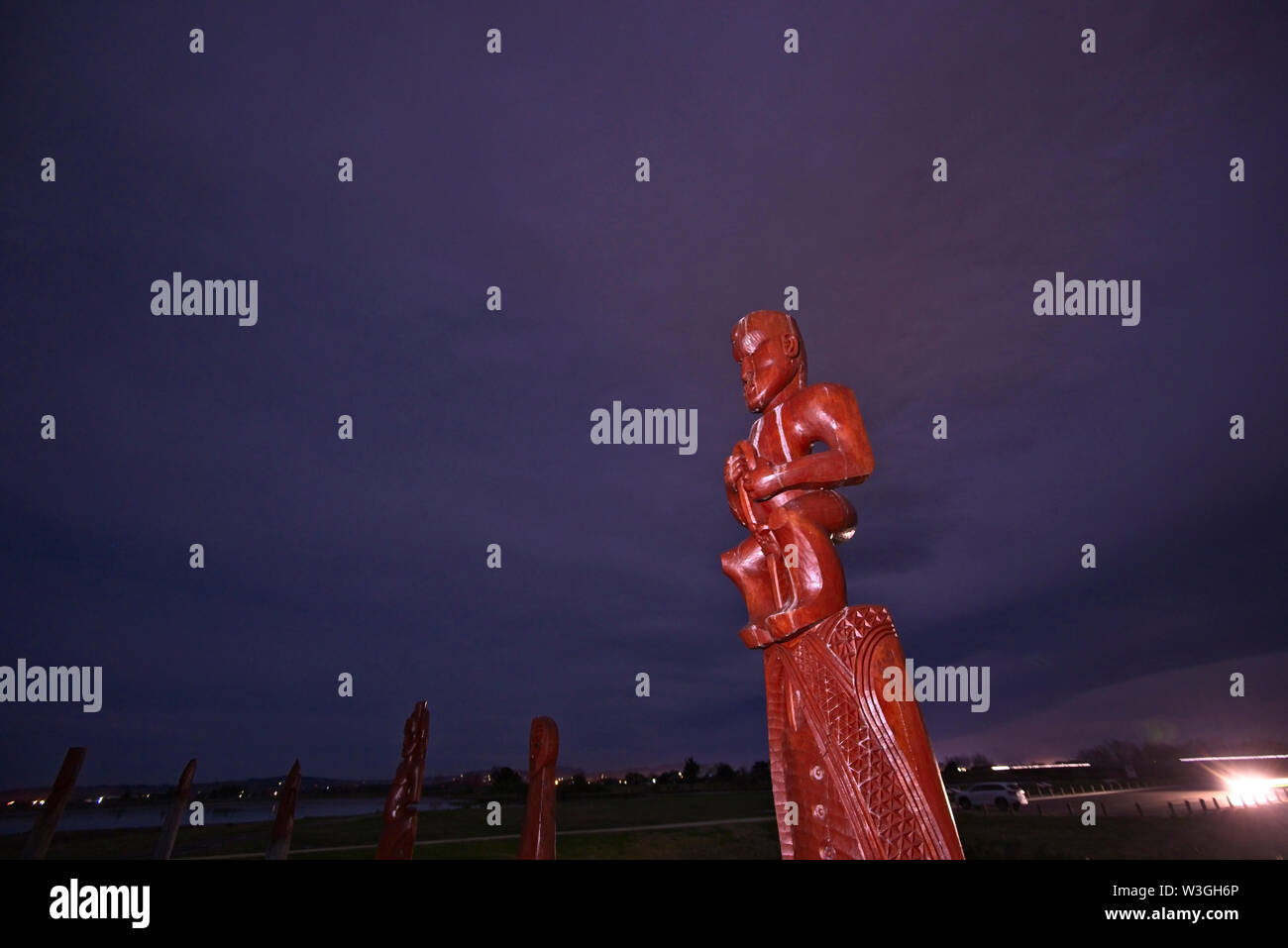 Compass central stone by the Maori in New Zealand Stock Photo - Alamy