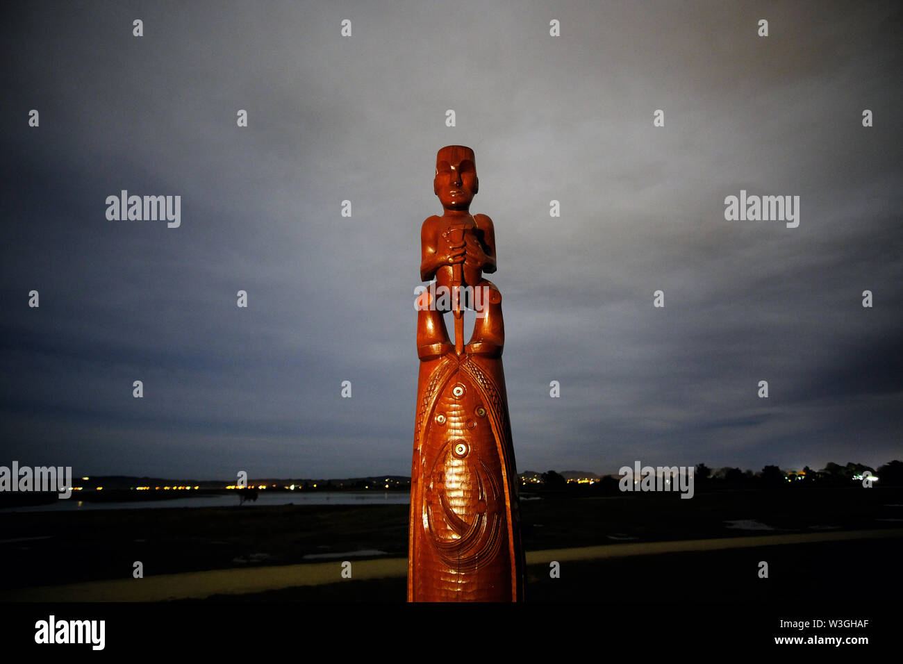 Compass central stone by the Maori in New Zealand Stock Photo - Alamy