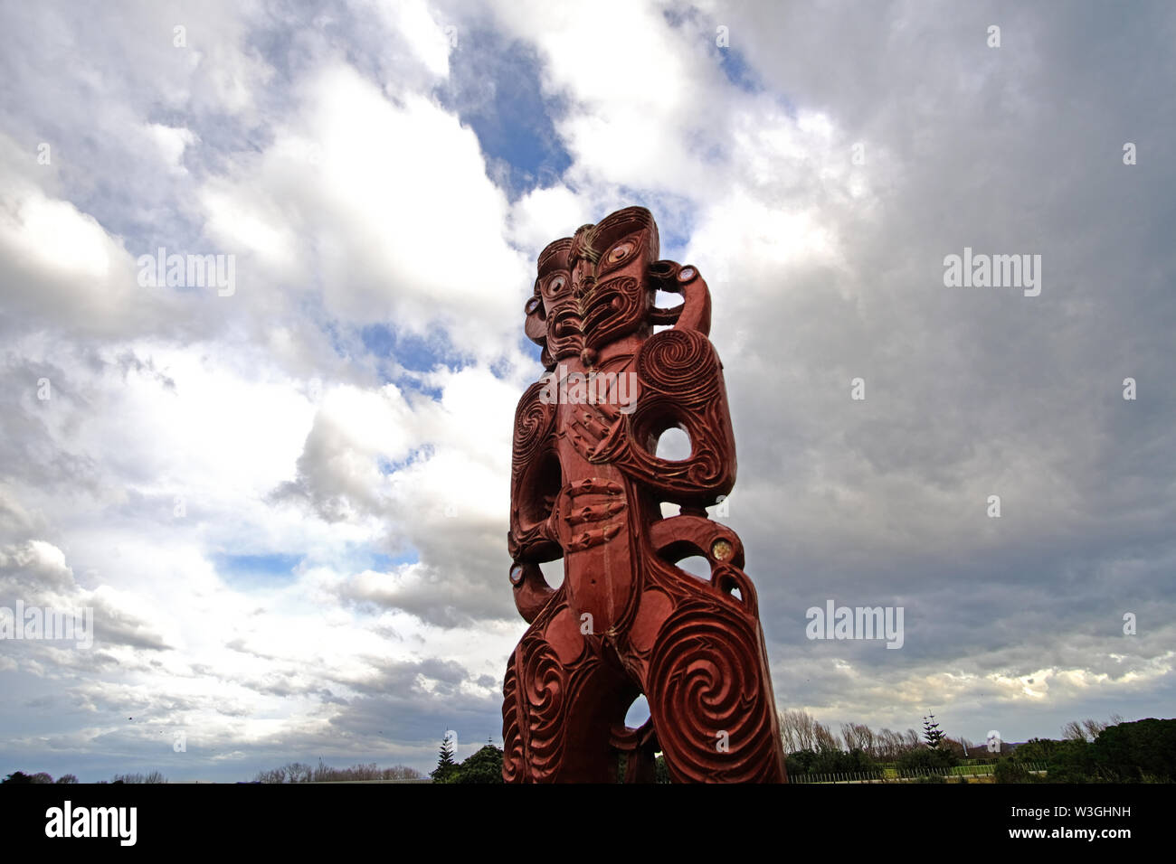 Compass central stone by the Maori in New Zealand Stock Photo - Alamy