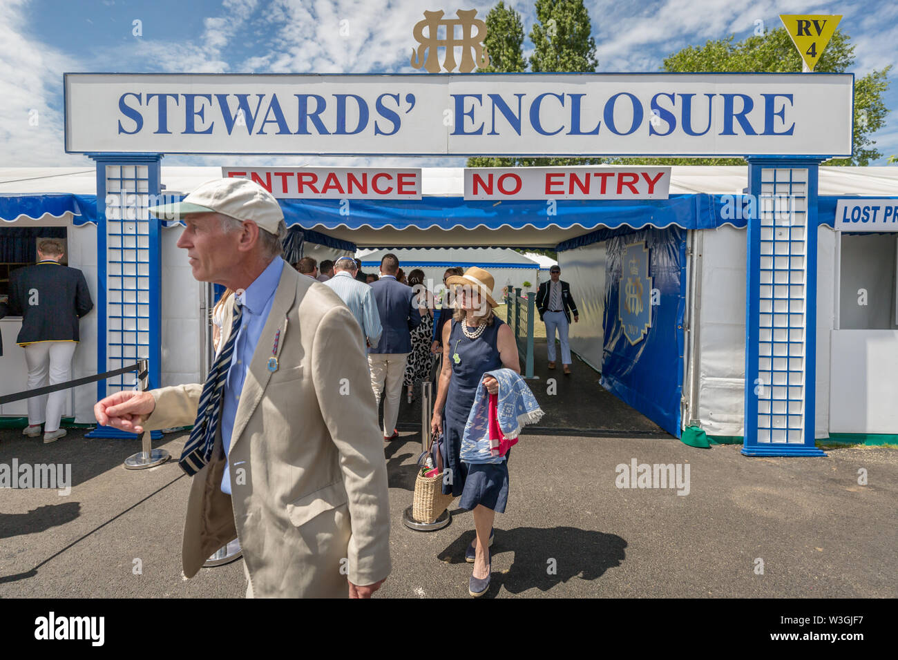 Entrance to the Stewards' Enclosure at Henley Royal Regatta where ...