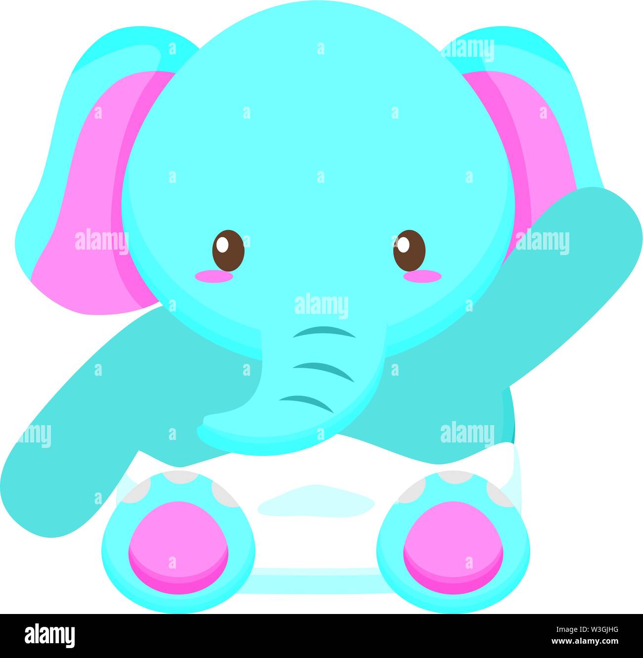 cute little elephant baby character Stock Vector Image & Art - Alamy