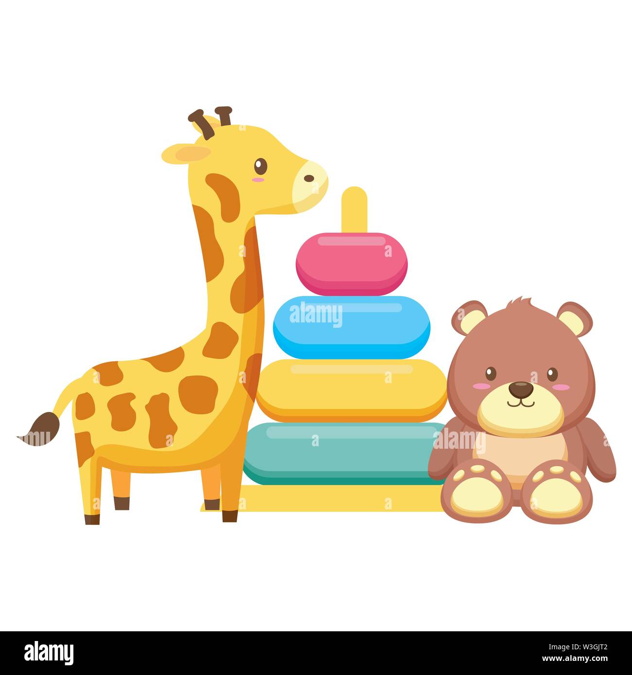Giraffe soft toy Stock Vector Images - Alamy