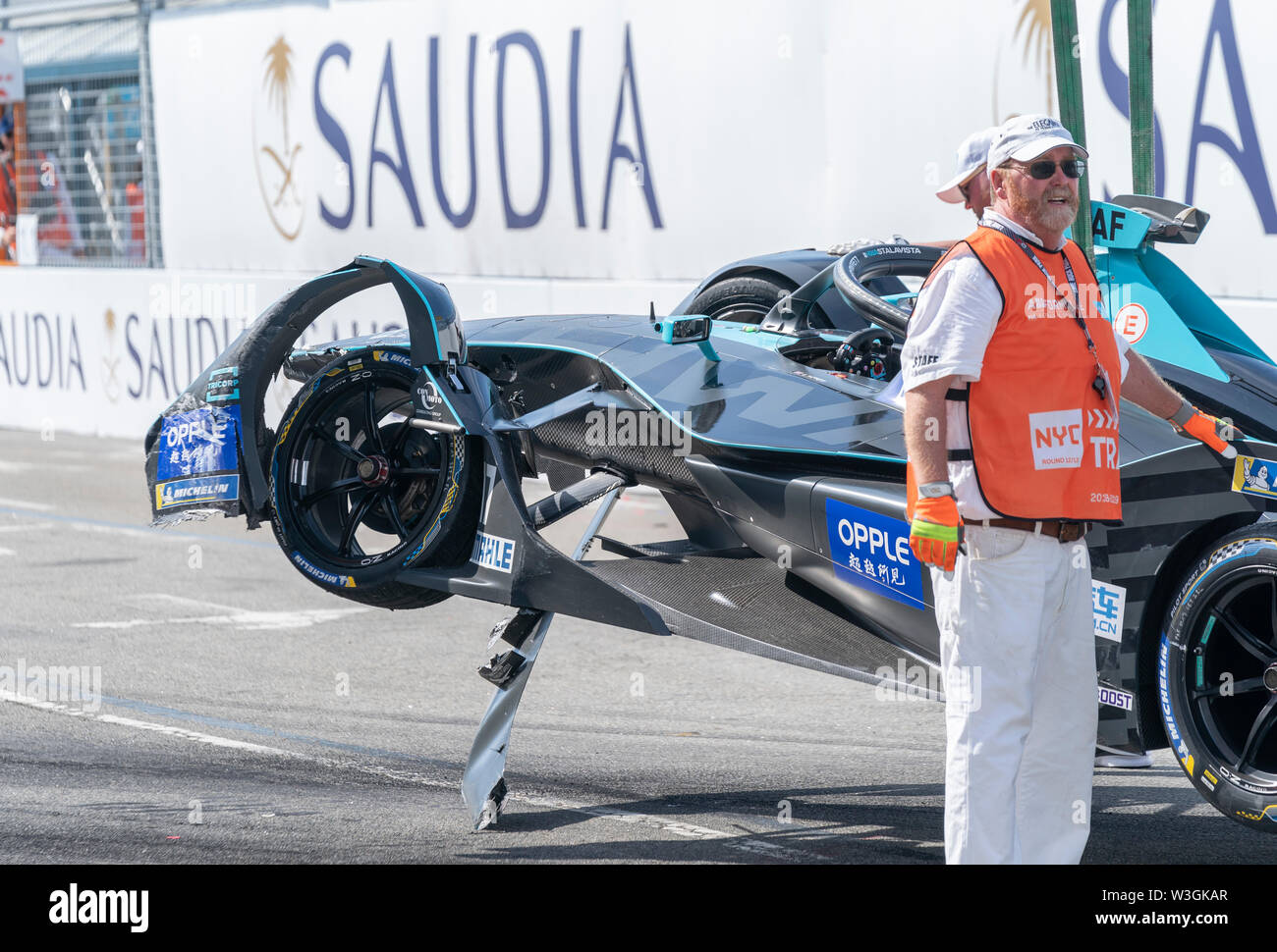 New York, NY - July 14, 2019: Rescue operation after Gary Paffett of ...