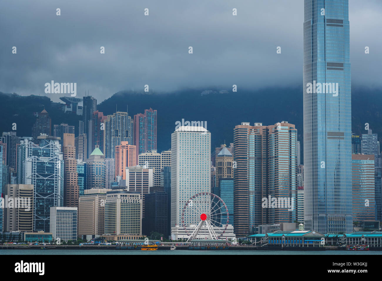 Hong Kong skyline, View From Victoria Harbour Stock Photo - Alamy