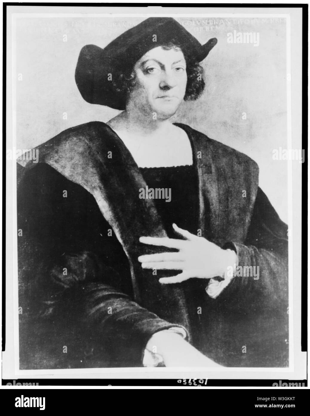 Christopher Columbus, half-length portrait, facing slightly right Stock ...