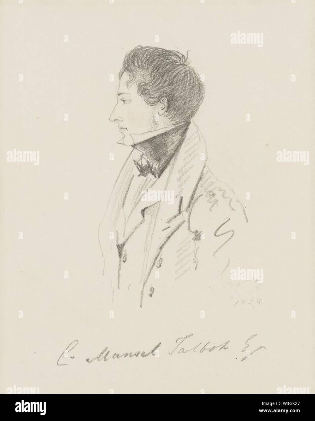 Christopher Rice Mansel Talbot by Alfred Count D'Orsay in 1834 Stock ...