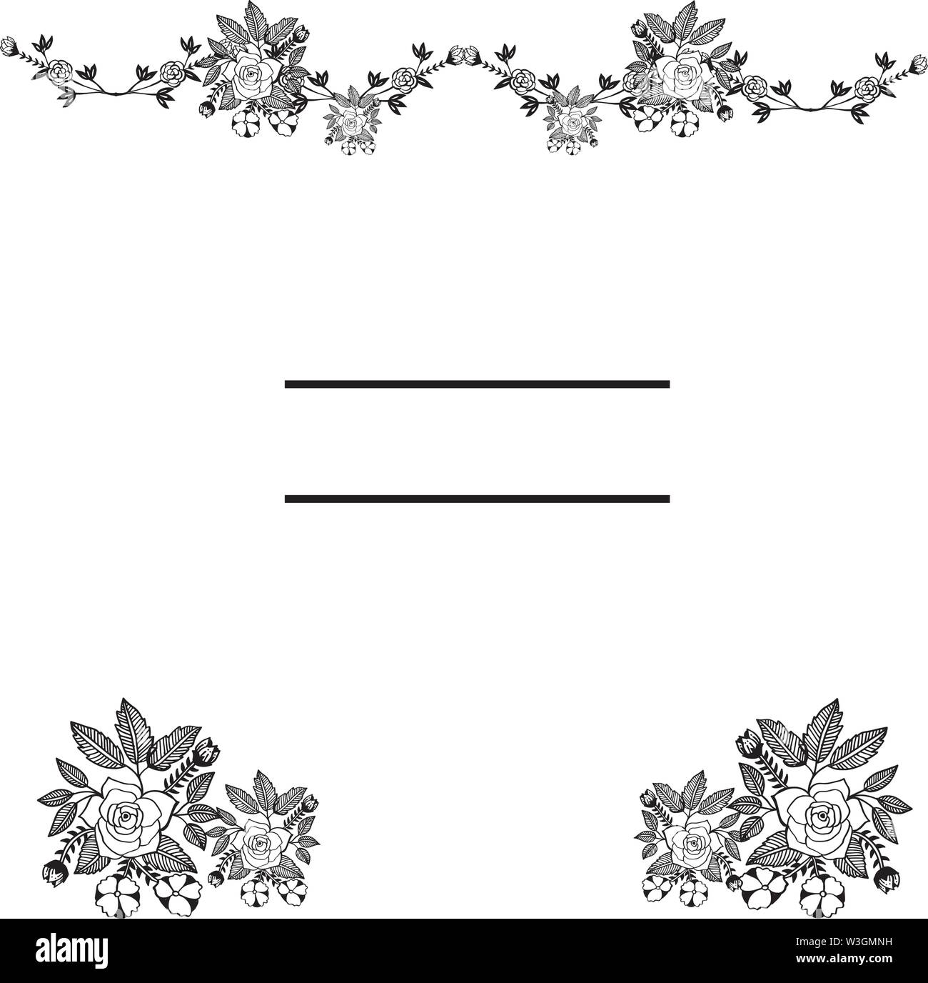 Elegant wreath frame on white background. Vector illustration Stock ...