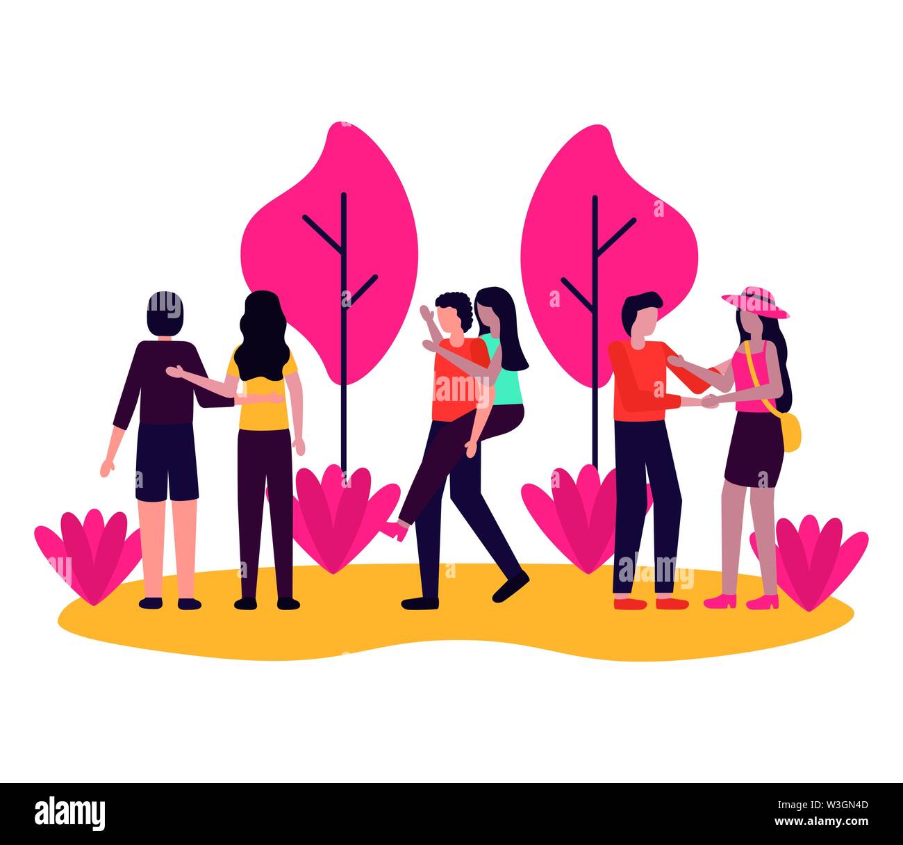 couple romantic love flat design Stock Vector Image & Art - Alamy