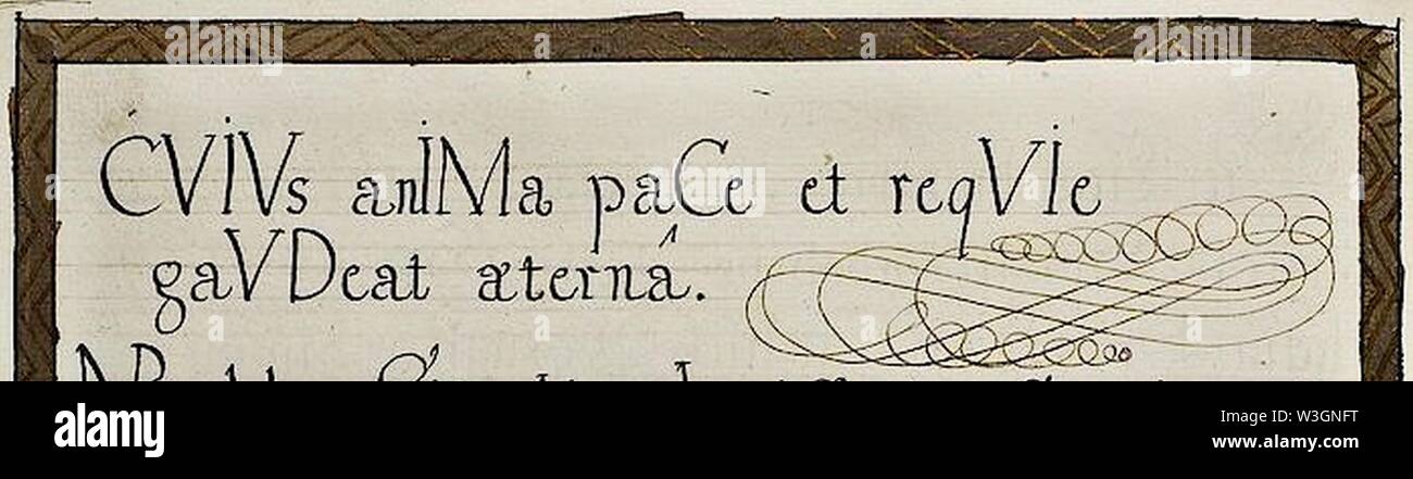 Chronogramm Hauben 1 Stock Photo - Alamy