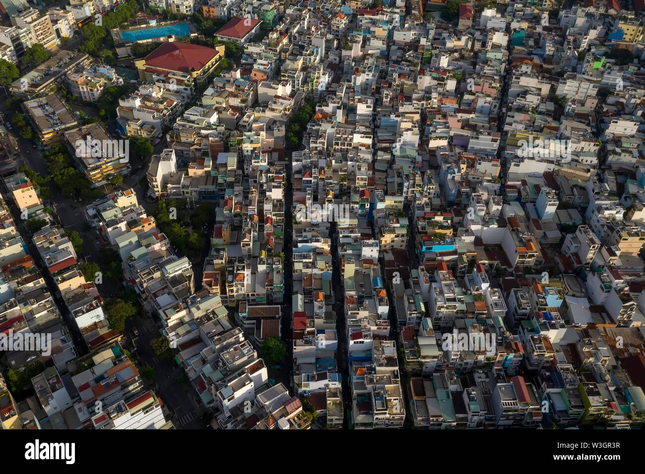 Aerial View of Urban architecture over Ho Chi Minh City (Saigon ...