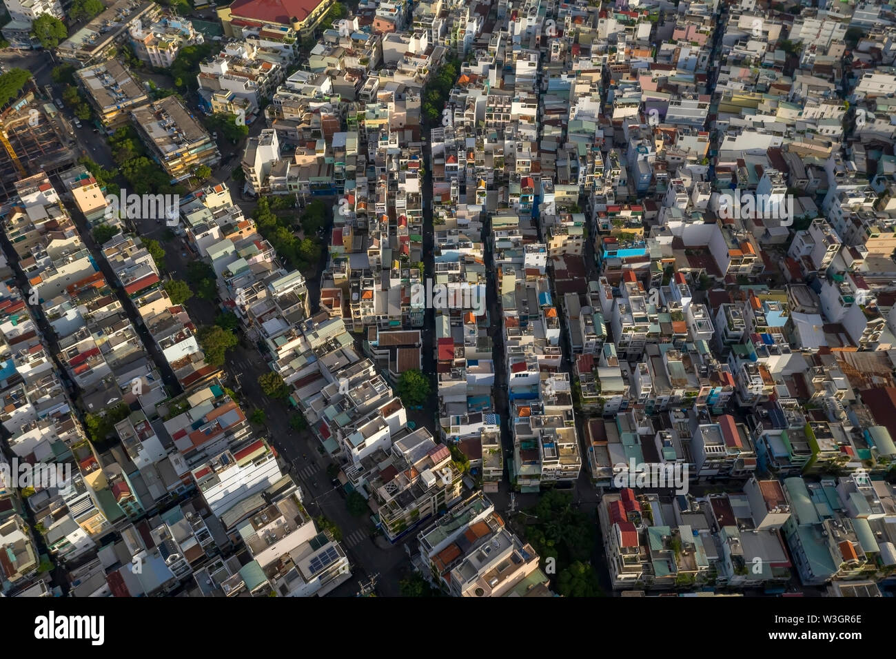 Aerial View of Urban architecture over Ho Chi Minh City (Saigon ...