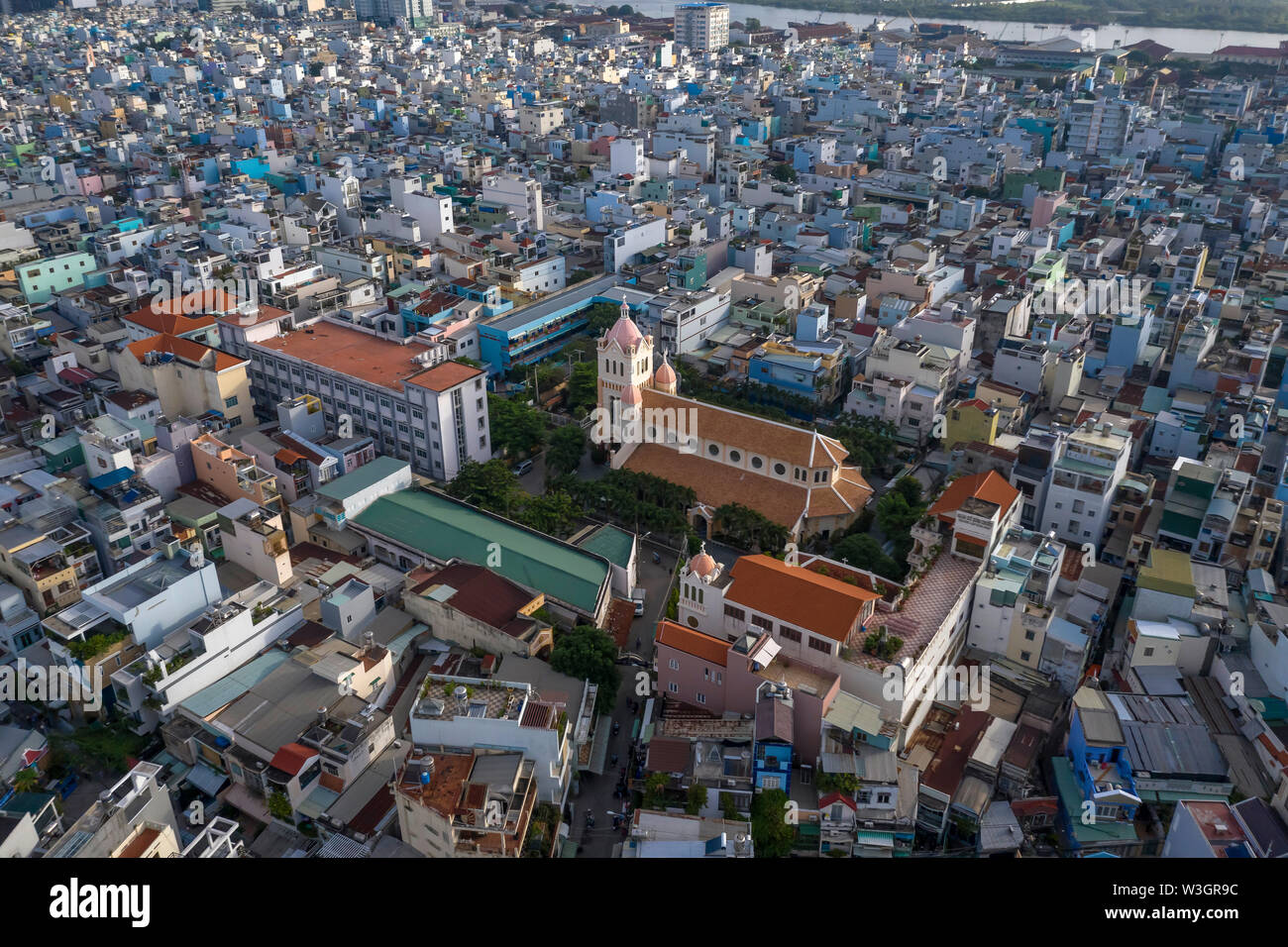 Aerial View of Urban architecture over Ho Chi Minh City (Saigon ...
