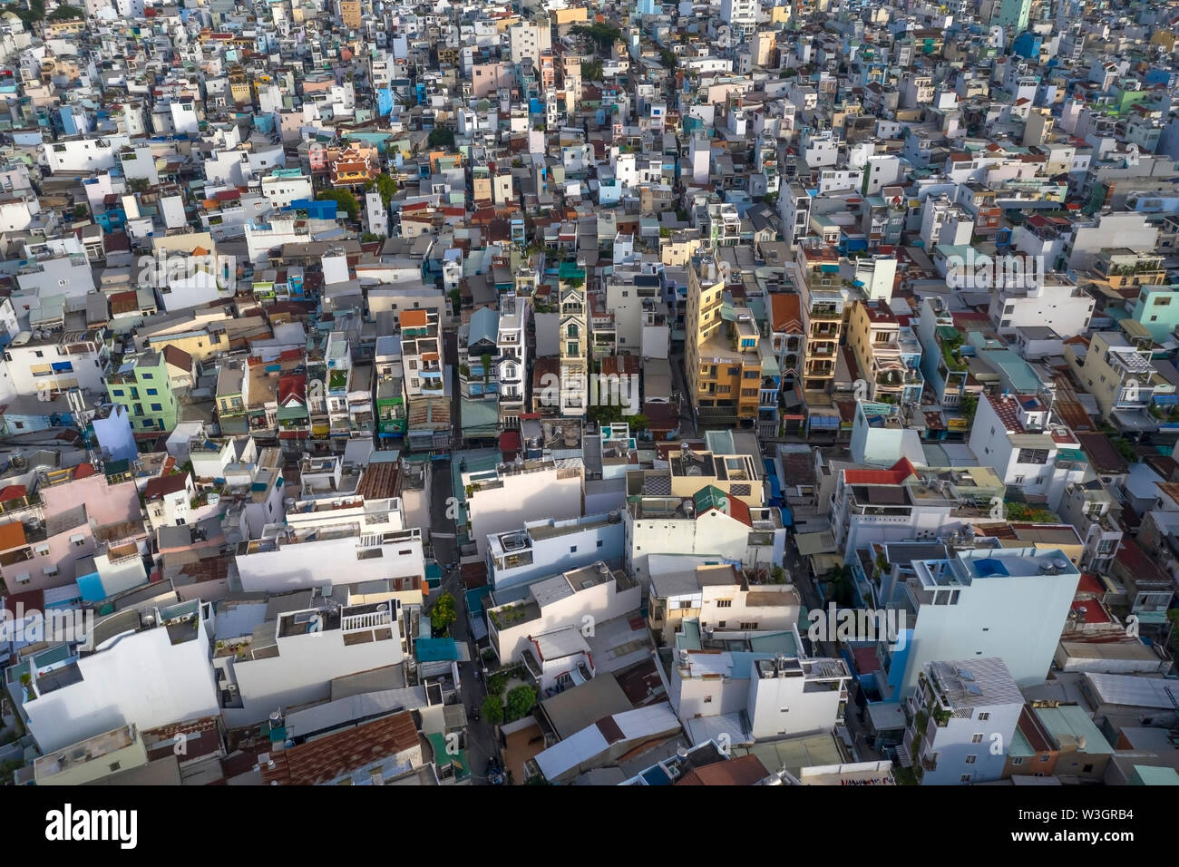 Aerial View of Urban architecture over Ho Chi Minh City (Saigon ...