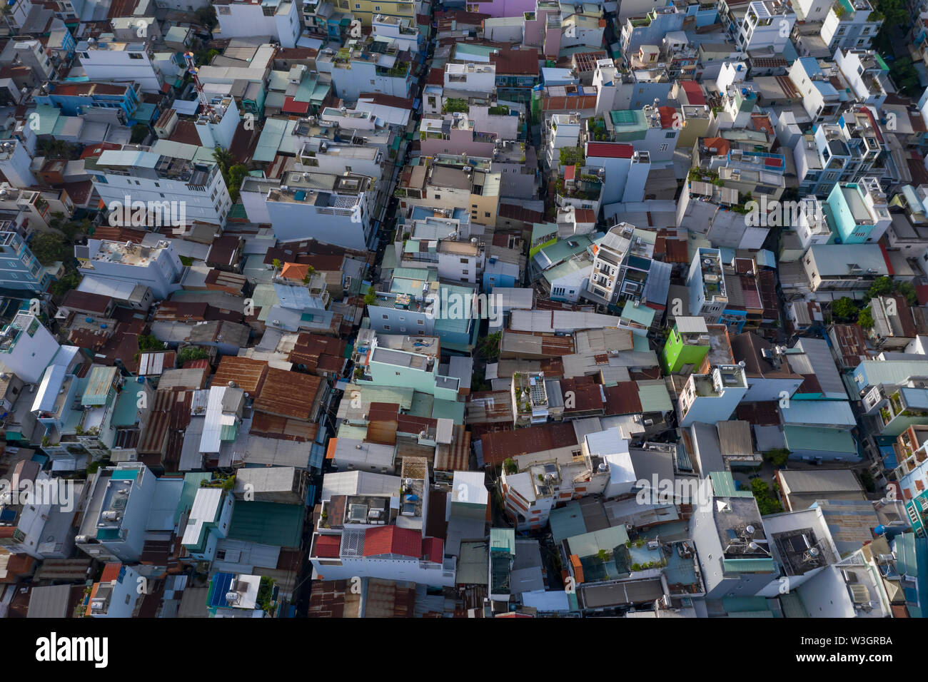 Aerial View of Urban architecture over Ho Chi Minh City (Saigon ...