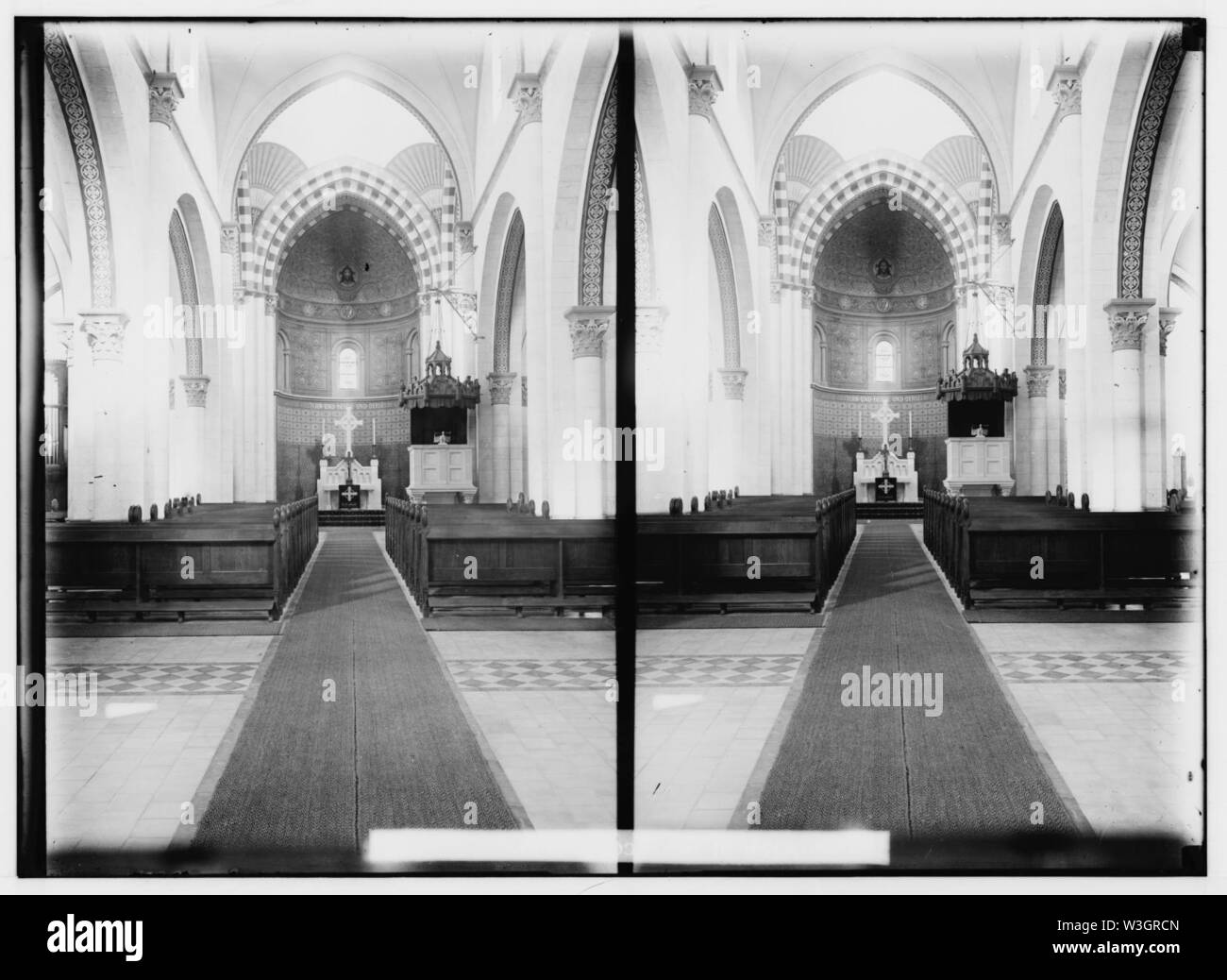 Church of the Holy Sepulchre and surroundings. German church, interior ...