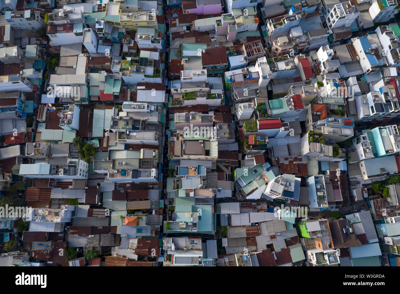Aerial View of Urban architecture over Ho Chi Minh City (Saigon ...