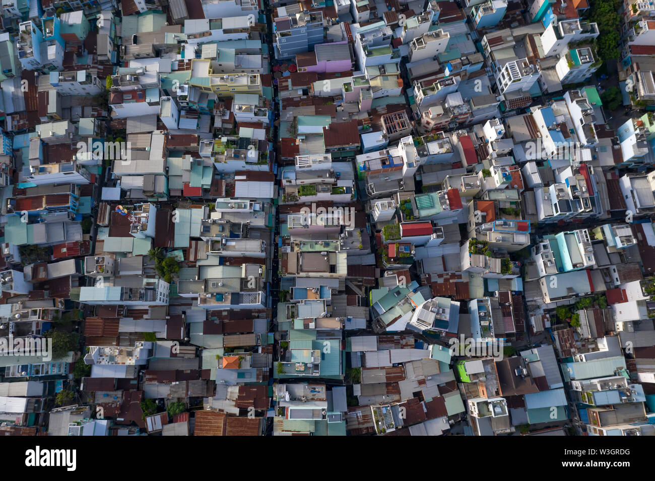 Aerial View of Urban architecture over Ho Chi Minh City (Saigon ...