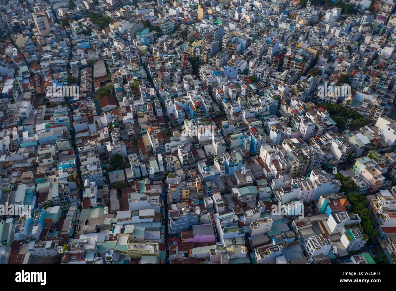 Aerial View of Urban architecture over Ho Chi Minh City (Saigon ...