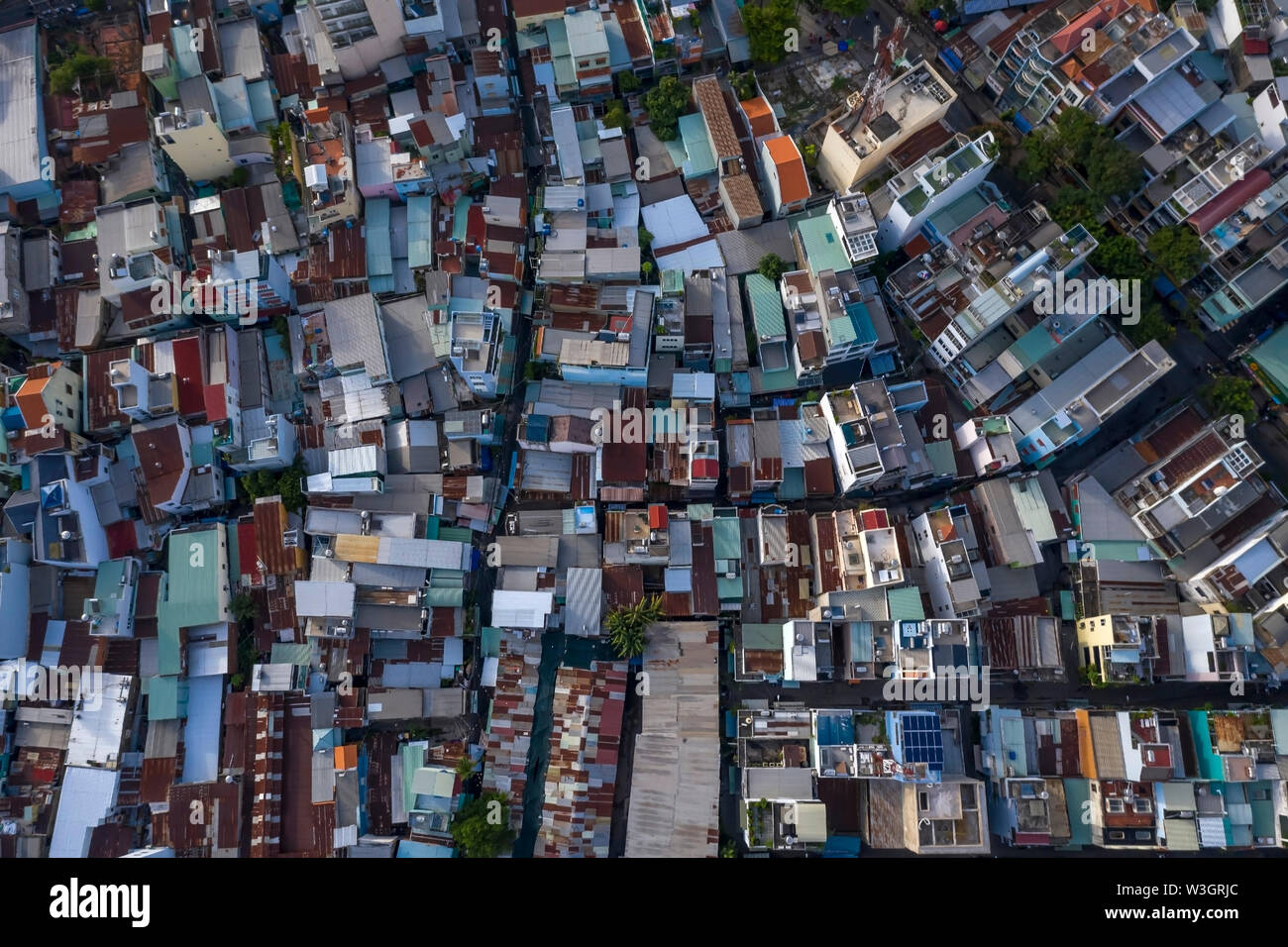Aerial View of Urban architecture over Ho Chi Minh City (Saigon ...