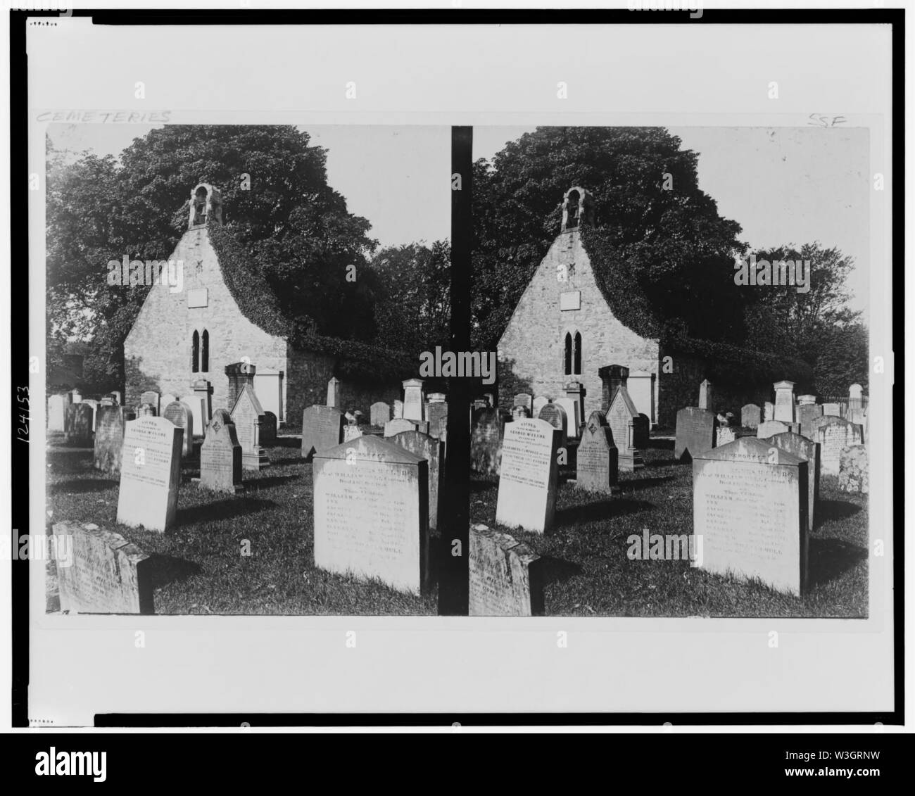 Church with cemetery in front Stock Photo - Alamy